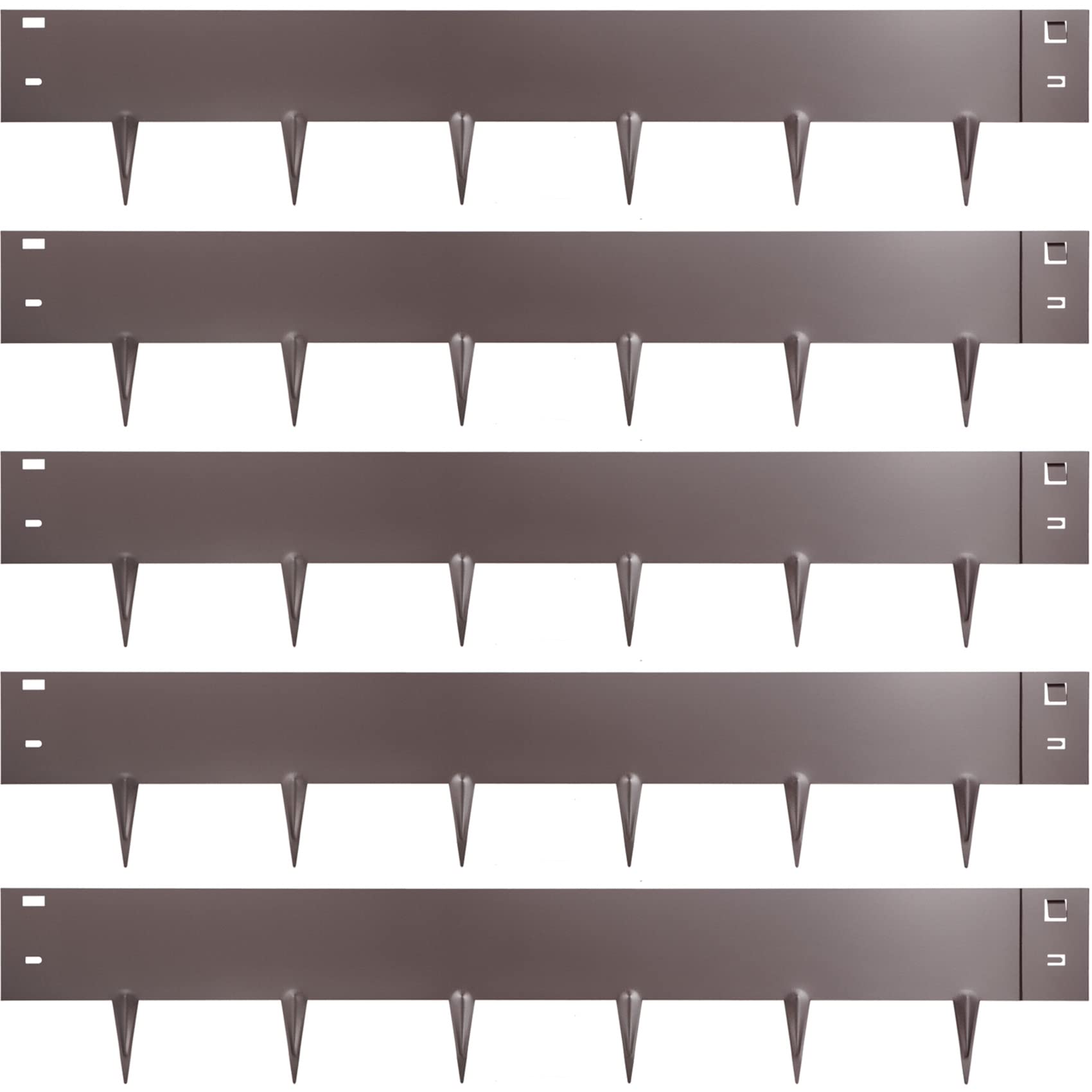 TMEE Landscape Edging Garden Lawn Edging Border 40 inch Strips, 7 inch Depth Hammer in Metal Edging for Landscaping, Backyard/Lawn/Garden/Playground, 5 Pack