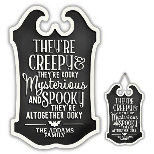 Pawfect House They're Creepy, They're Kooky Personalized Halloween Wall Decor, Porch Decor, Welcome Door Sign for Front Door, Standing Hanging Door Signs, Spooky Home Decor, Halloween Decorations