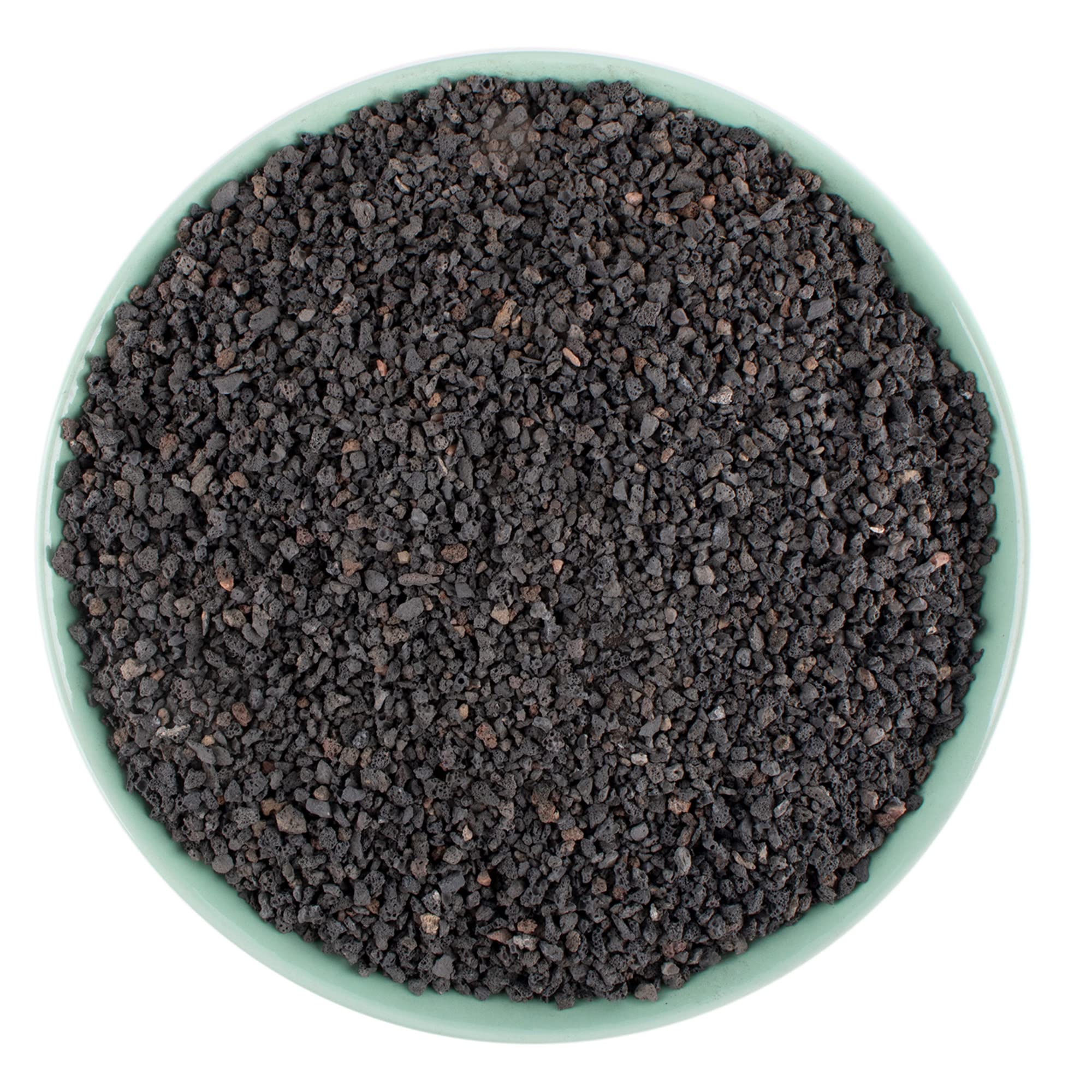 Black Lava Rocks for Plants Decorative Landscaping Plants Top Dressing for Cacti, Succulents Bonsai Plant Drainage Gravel, 3LB