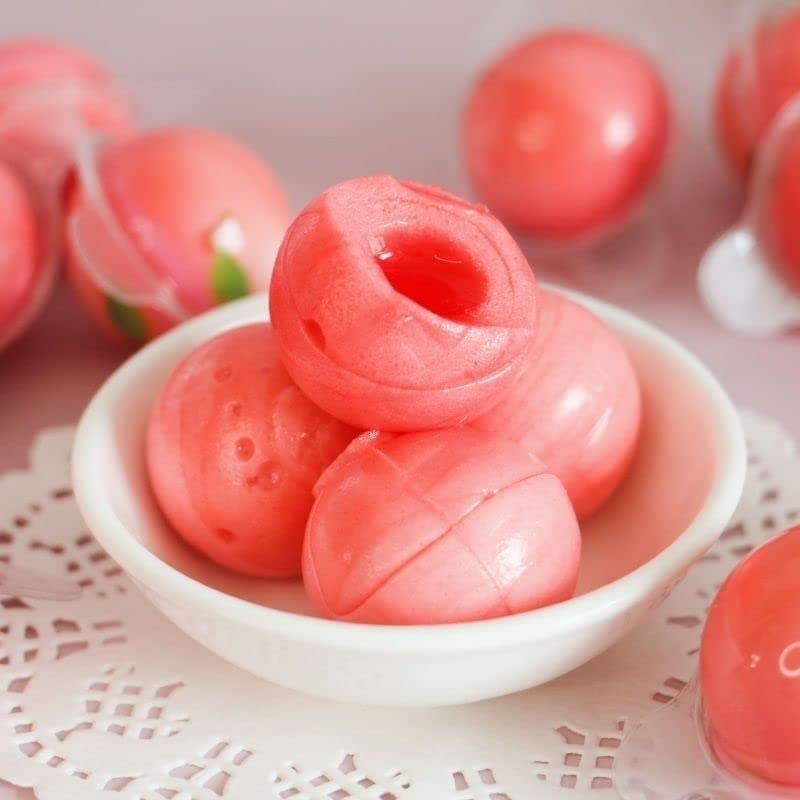 Gummy Candy, Fruity Jelly Gummies, Earth Gummy Candy Cherry Sweet Fruit Snack Pink Candy Individually Wrapped 30 pcs