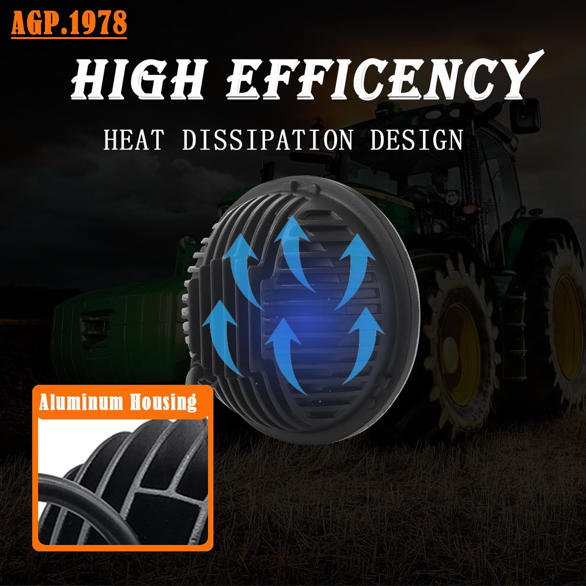 AGP.1978 2PCS 5.75" 5-3/4" Par46 H5001 Led Headlight for Unity Spotlight, Round Led Pods for Truck Offroad Replacement Sealed Beam Projector 36W Led Work Light