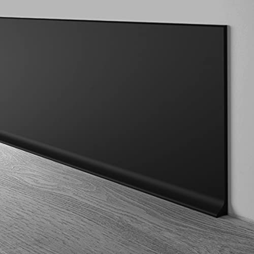 Proflex Black Vinyl Wall Base 6 inch X 80 ft - Wall Base Trim with Super Strong Peel and Stick Adhesive Back - Flexible Self Stick Vinyl Wall Base - Easy Install Vinyl Floor Base with Toe