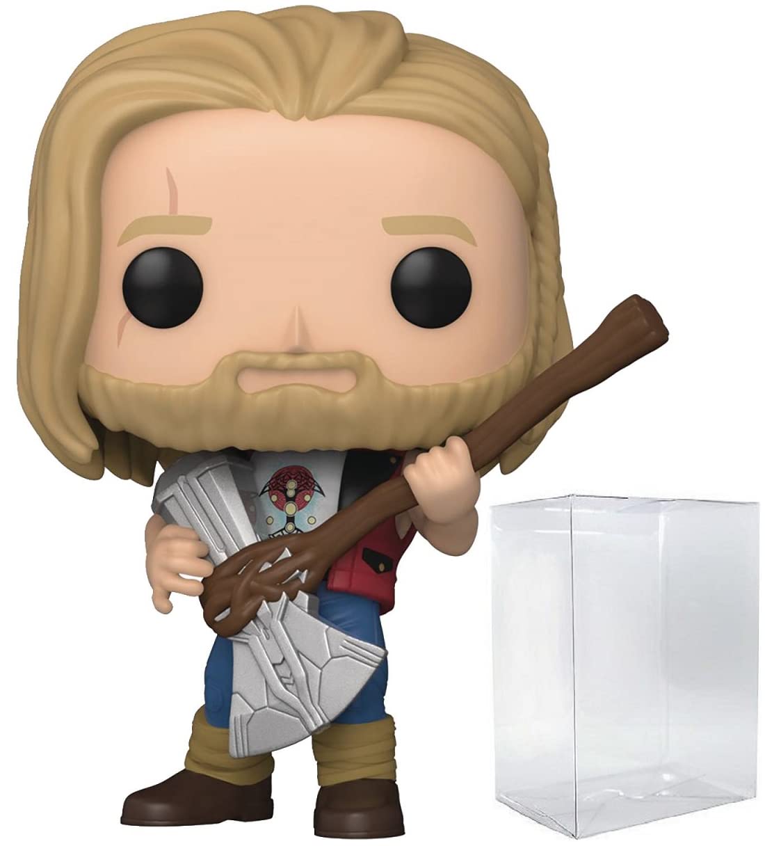 POP Thor: Love and Thunder - Ravager Thor Funko Vinyl Figure (Bundled with Compatible Box Protector Case), Multicolor, 3.75 inches