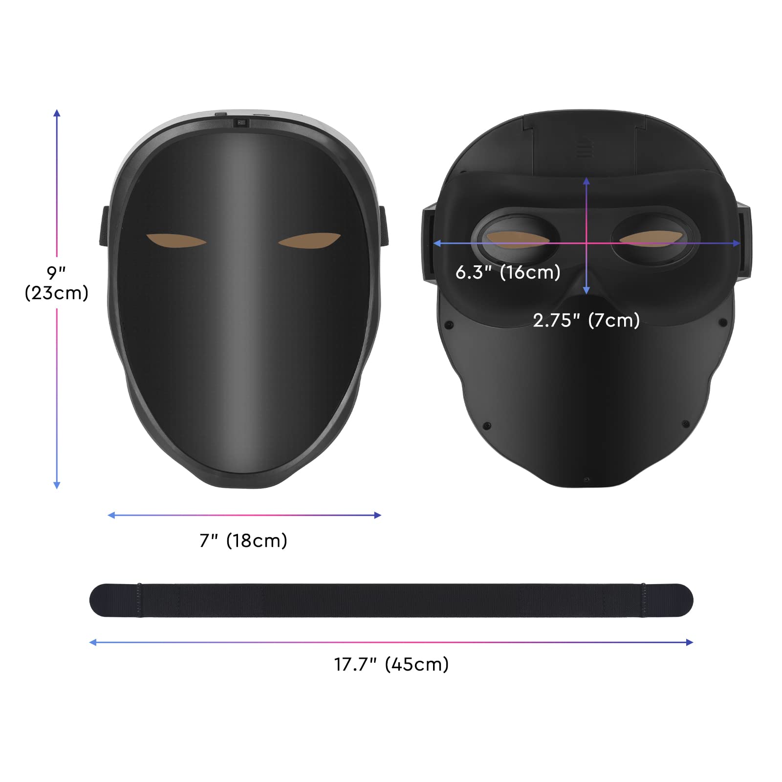 Keria Boywithuke Led Face Changing Mask Shining Mask with Bluetooth Controlled APP for Halloween,Christimas,New Year Party Gift