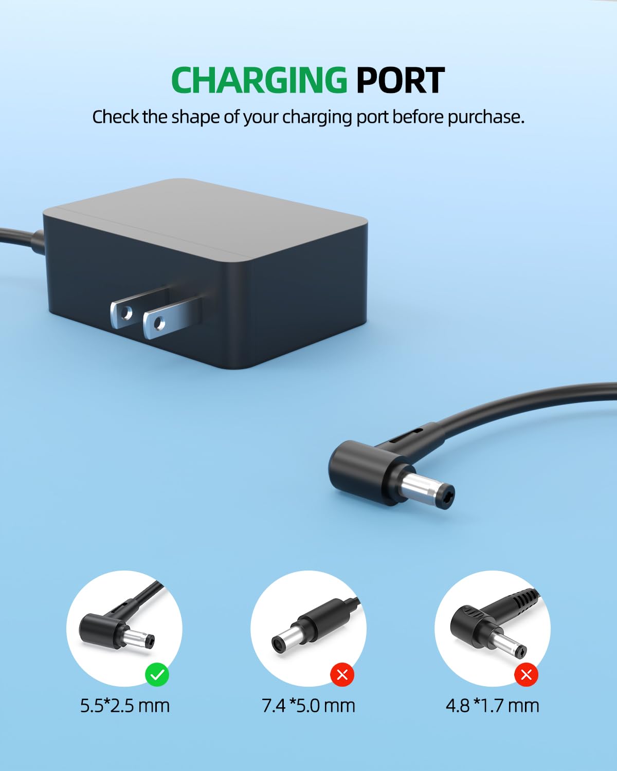 Replacement for Dyson Vacuum Charger - (Fit for Dyson V8 V7 V6 Cordless Vacuum Power Cord Charging)