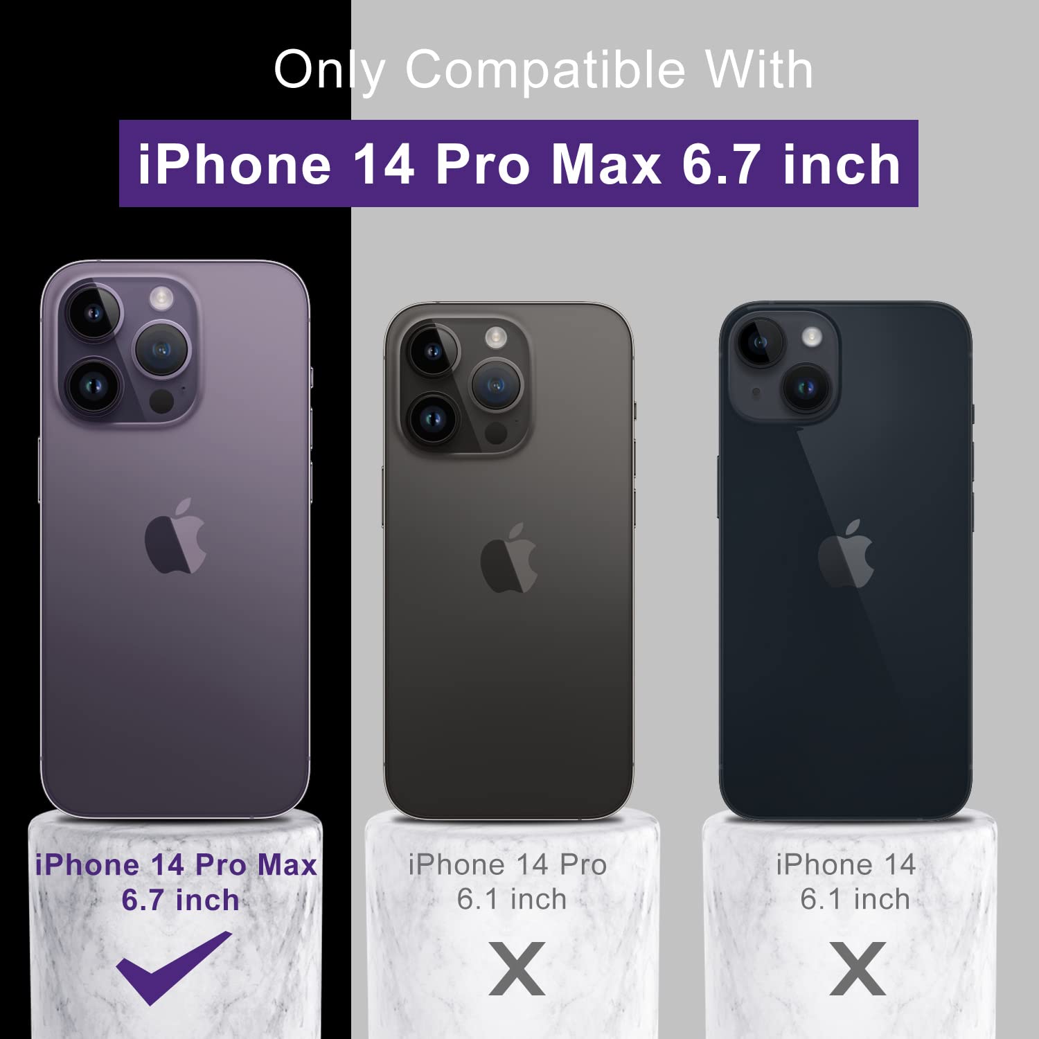DEENAKIN Compatible with iPhone 14 Pro Max Silicone Case - Enhanced Camera Protection and Screen Protector - Smooth Baby Skin-Like Feel - Slim Fit Phone Cover 6.7”for Women Girls - Black