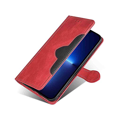 Ownetee DIIGON Phone Cover Wallet Folio Case for Oppo Reno 2, Premium PU Leather Slim Fit Cover for Reno 2, Anti-Dirt, Red