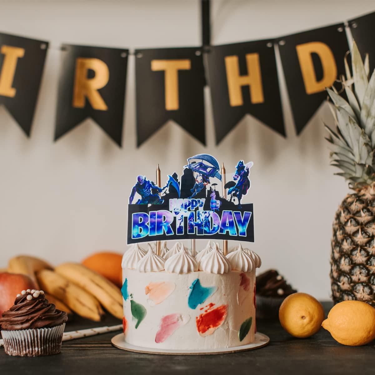 Exquisite Acrylic Cake Topper Video Game Birthday Cake Topper for Gamers' Birthday Party Cake Decorations, Perfect for Large Size Cake