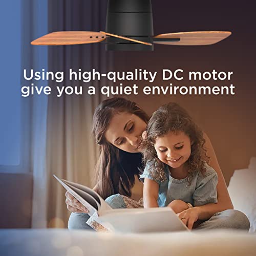 TALOYA Small Ceiling Fan with Lights and Remote Control 30 inch Multifunctional Quiet Fan with Three Color Temperature Light and Reversible Blades