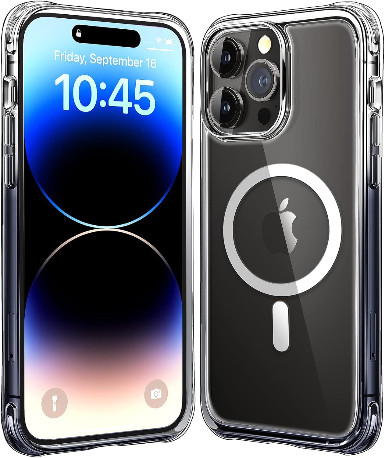 Mkeke Magnetic Light Black for iPhone 14 Pro Max Case,[Compatible with Magsafe][Not-Yellowing] Shockproof Protective Phone Case 2022