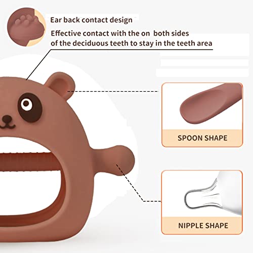 Teething Toys for Babies 0-6 Months Silicone Hands Teethers Mitten Never Drop for Infant Chew Toys Relief Soothe Gums for Sucking Needs 6-12 Months