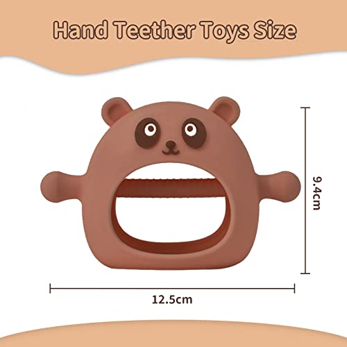 Teething Toys for Babies 0-6 Months Silicone Hands Teethers Mitten Never Drop for Infant Chew Toys Relief Soothe Gums for Sucking Needs 6-12 Months