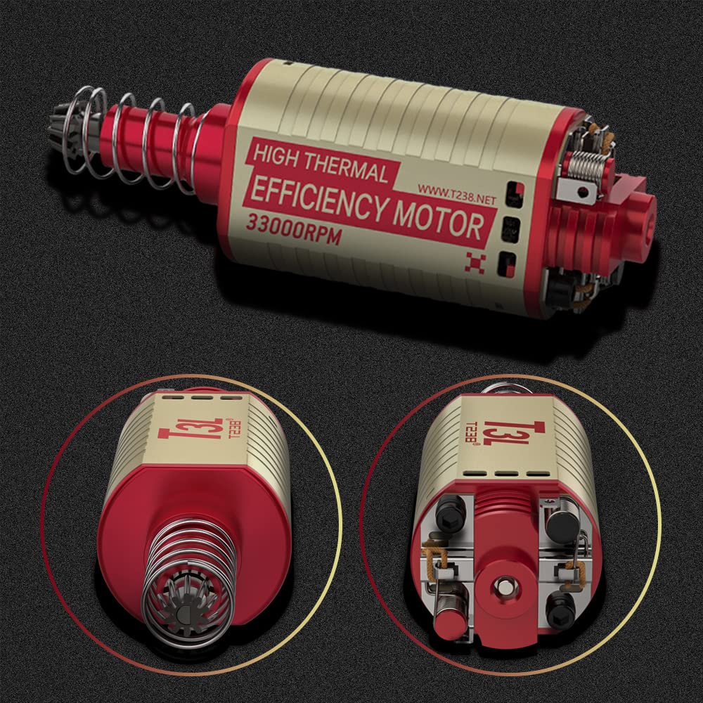 T238-Airsoft Carbon Brushed Motor N35 20TPA High Thermal Efficiency Motor Short Axel 480 Motor for Airsoft