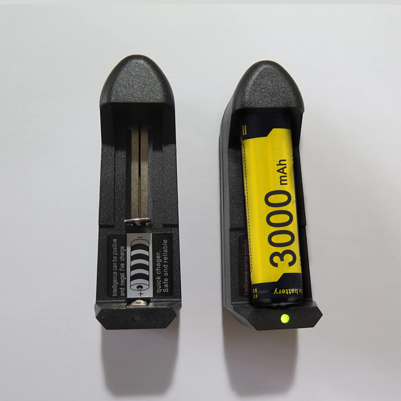 Smart 18650 Wall Charger 3.7V Single Slot Rechargeable Battery Charger for 18650 18350 16340 14500 14000 Li-ion Battery