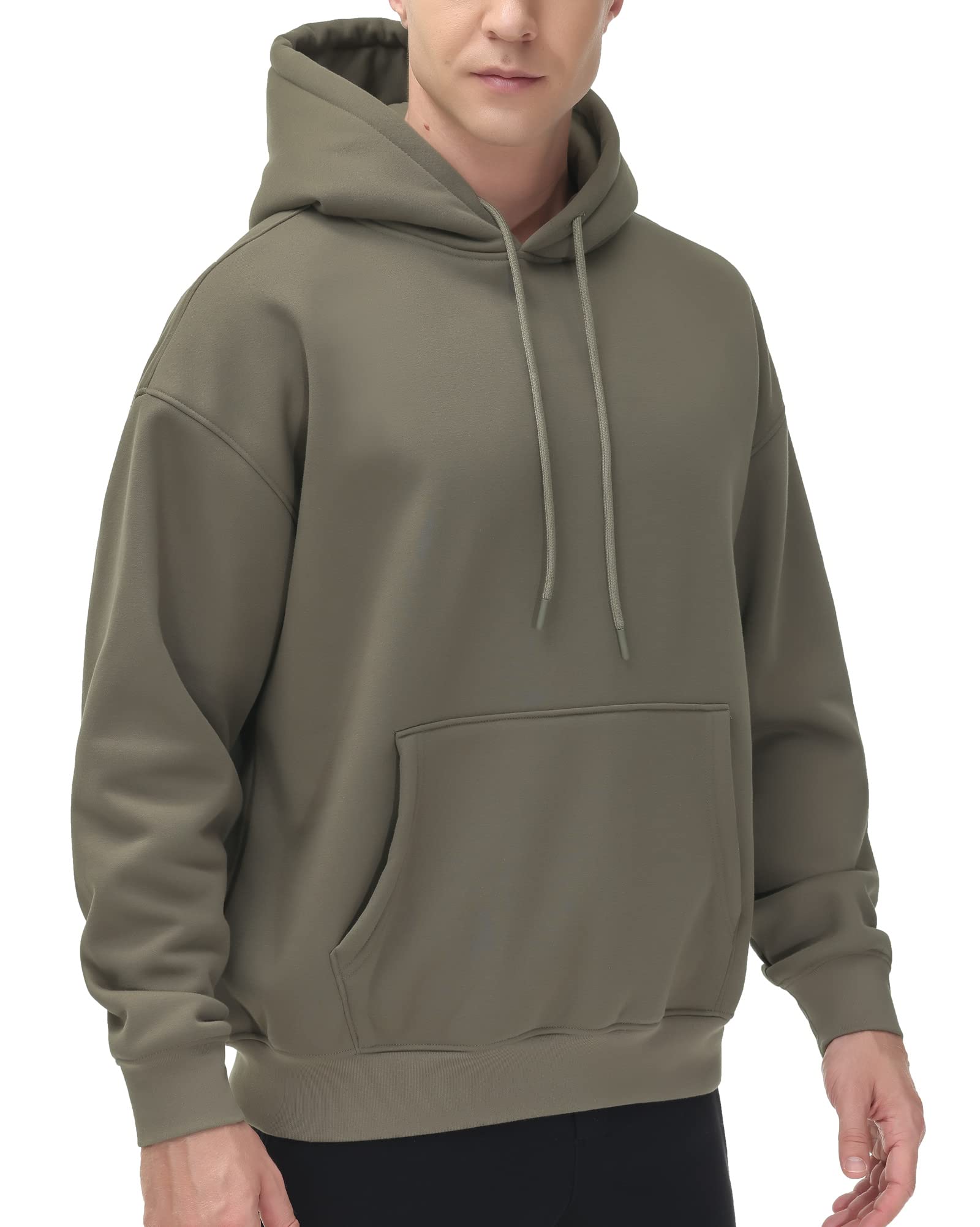 THE GYM PEOPLE Men's Fleece Pullover Hoodie Loose Fit Ultra Soft Hooded Sweatshirt With Pockets Grey