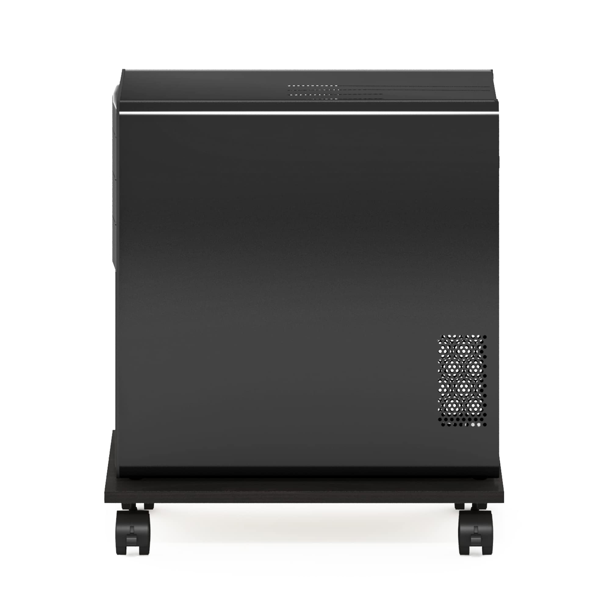 Furinno Econ Home Office Under Desk CPU/Printer Holder with Wheels, Espresso
