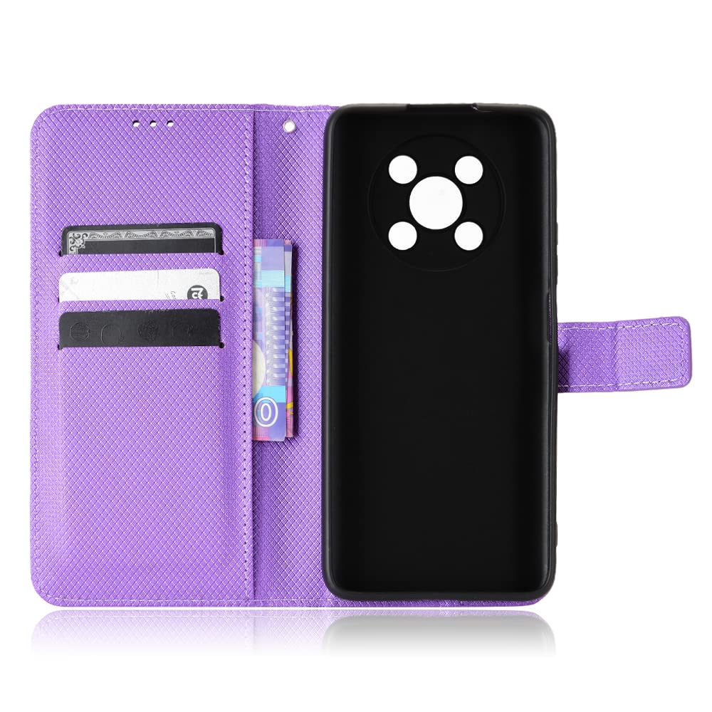 Elubugod Case for Huawei Nova Y90 Leather Case Cover,PU Leather flip Cover Case for Huawei Nova Y90 / Enjoy 50 Pro CTR-AL00 Case Cover Purple
