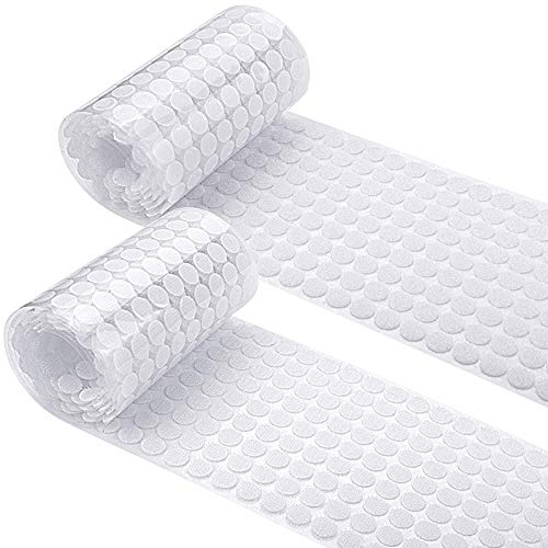 1600Pcs Sticky Back Coins 10mm/0.39” Diameter Hook & Loop Self Adhesive Dots Tapes (800 Sets) - Gtlzlz