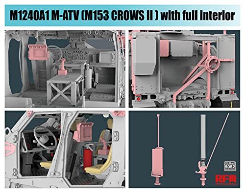 RFMRM5052 1:35 Rye Field Model M1240A1 M-ATV M153 Crows II with Full Interior [Model Building KIT]