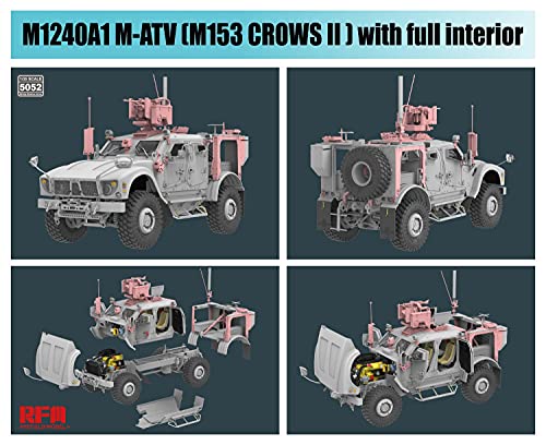 RFMRM5052 1:35 Rye Field Model M1240A1 M-ATV M153 Crows II with Full Interior [Model Building KIT]