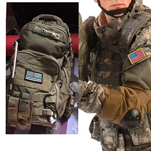Bundle 12 Pieces USA Flag Patch Thin Blue Line Tactical American Flag US United States Military Patches Set for Caps,Bags,Backpacks,Tactical Vest,Military Uniforms (D-USA Patch)