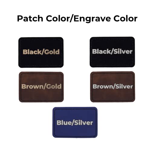 xTool Selected Laserable PU Rectangular Patch, 3" x 2" Self Adhesive Black to Silver Leather Patch, 10-Piece Leather Patches for Glowforge, Hat Patches, T Shirts and DIY Home Decor