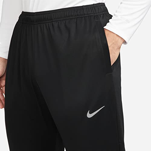 Nike Men's Therma-FIT Repel Challenger Running Pants, Black/Reflective Silver, Large