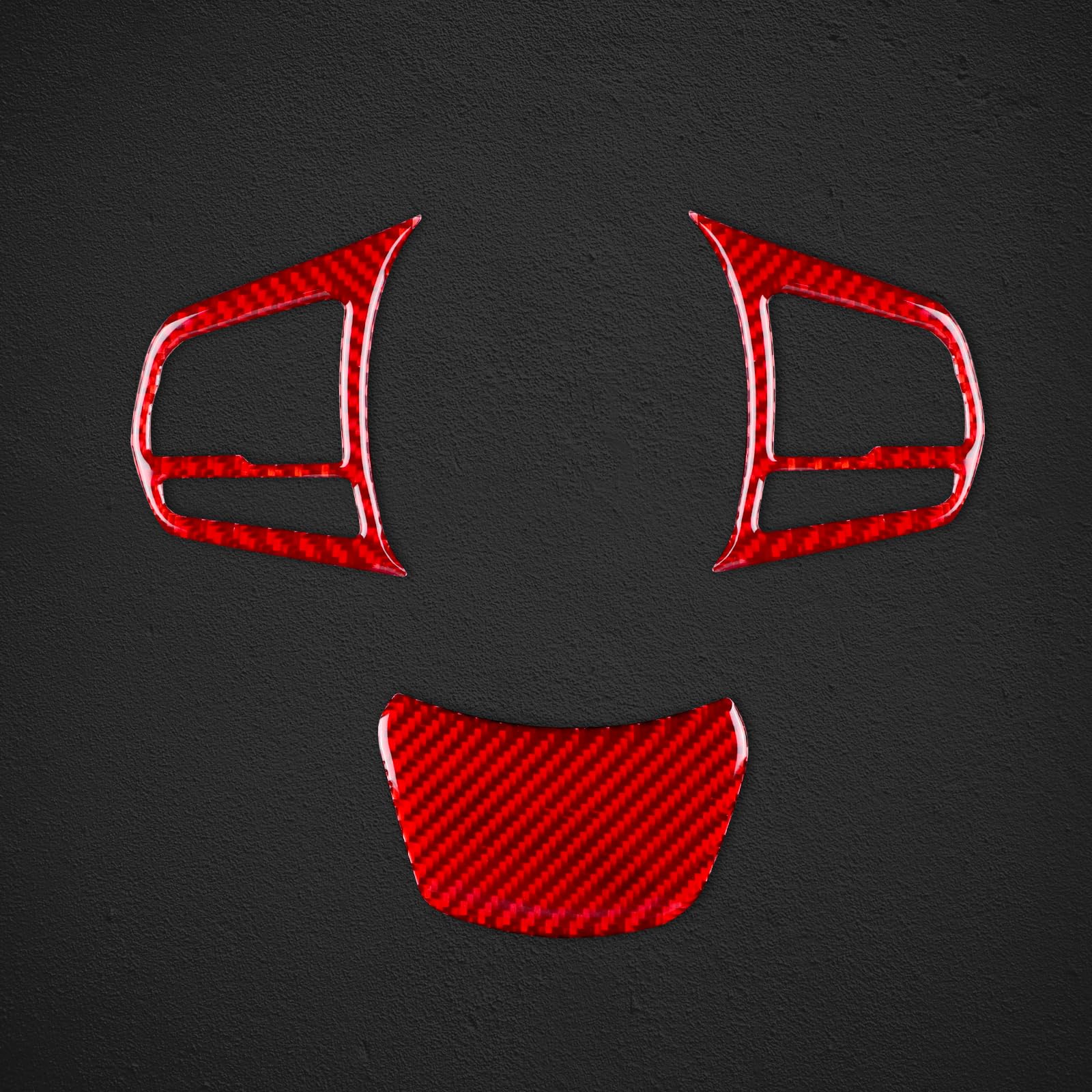 AIRSPEED Car Steering Wheel Cover Sticker Carbon Fiber Steering Wheel Button Frame Interior Decorative Trim Sticker for Toyota Supra GR A90 A91 MK5 2019-2022, Red