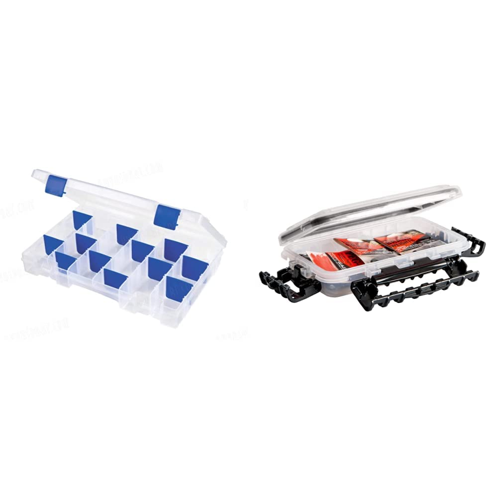 Flambeau Outdoors 4007 Tuff Tainer Divided Fishing Tackle Box and Plano 3440-10 Waterproof Stowaway