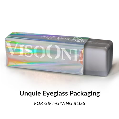 VISOONE Square Classic Blue Light Blocking Glasses with Non Prescription Anti Glare For Women and Men NOE