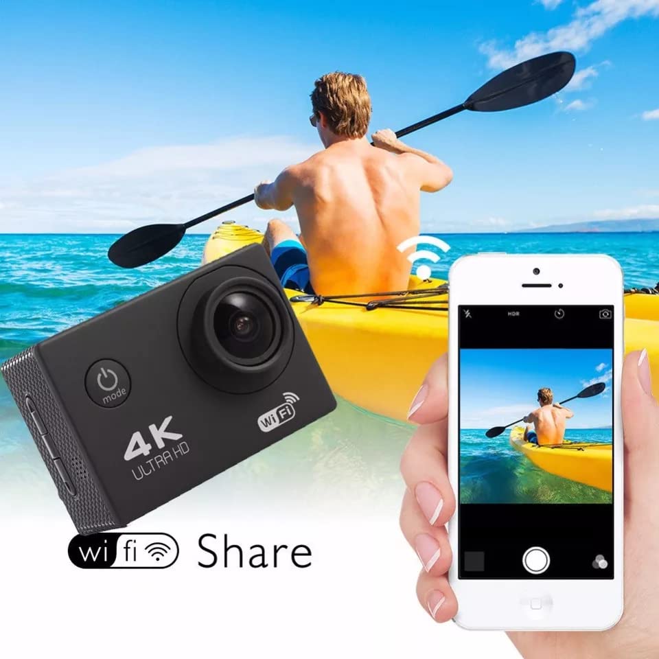 4k 1080p Sports Action Camera Motorcycle Helmet Bicycle Underwater Camera for Phone Slow Motion Diving Cycling