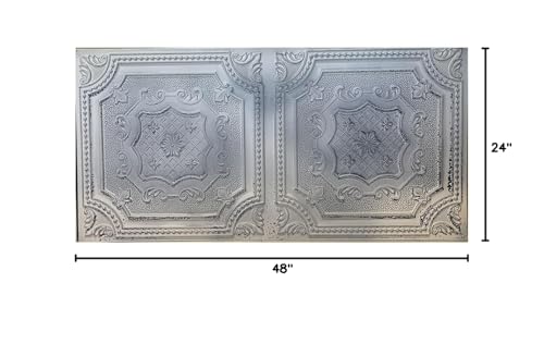 From Plain To Beautiful In Hours 258cv-2x48-25 My Beautiful Damaris PVC 2' x 4' Lay-in or Glue-up Ceiling Tile (Covers / 200 sq.ft), Chocolate Vanilla, 25