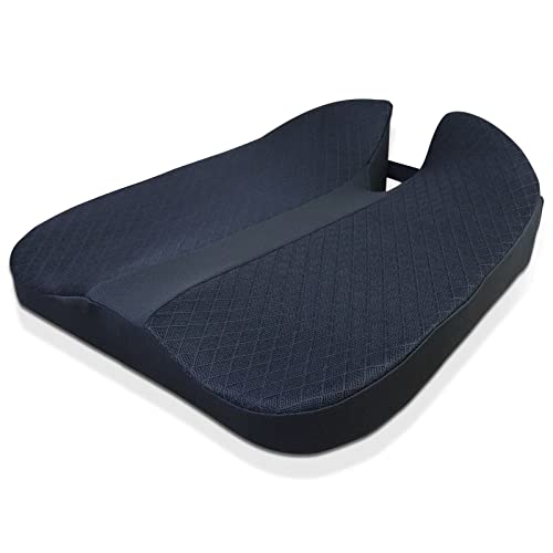 Agsnilove Chair Cushion Memory Foam Car Seat Cushion Wheelchair Comfort Butt Pillow Pad for Truck, Train, Airplane Seat, Office Chair, Reduce Tailbone Pressure, Black