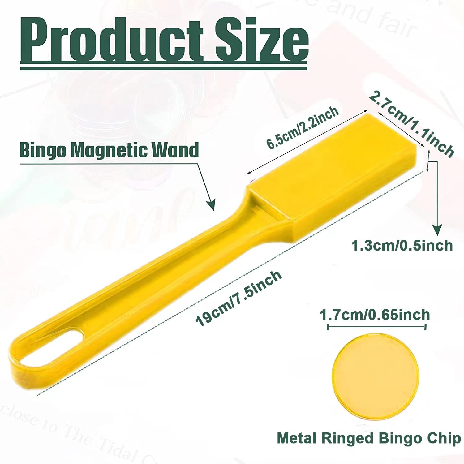 Dacefloy Magnetic Wand and 100 Bingo Chips Educational Learning STEM Kit Magnet Tool for Science Experiment,Classroom Game, Sensory Bins