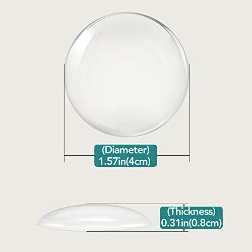 Door Stoppers Wall Protector, 6PCS Etybetopstar Reusable Door Bumper with Self Strong Adhesive, Quiet, Shock Absorbent Gel for Home, Office, Wall Protector from Door Knobs (Round 1.57inch, Clear)