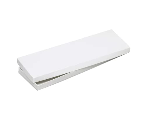 Gift Wrap Tie Boxes 14 x 4 1/2 x 3/4 Inch - 2 Pack (White)