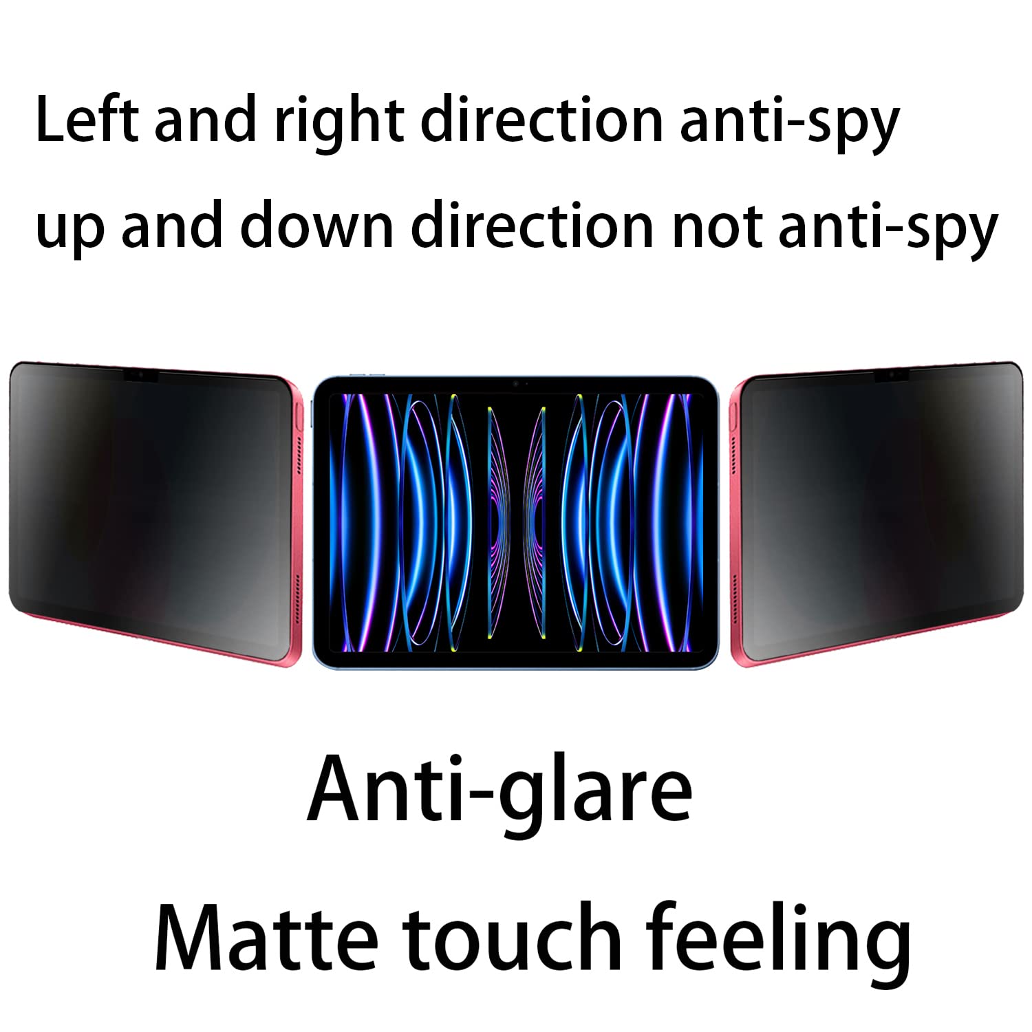 BWEDXEZ Privacy Anti-Glare Screen Protector Anti-Spy Soft Film Suit for iPad Pro 12.9 inch 2022 2021 2020 2018 Matte Anti-Peeping