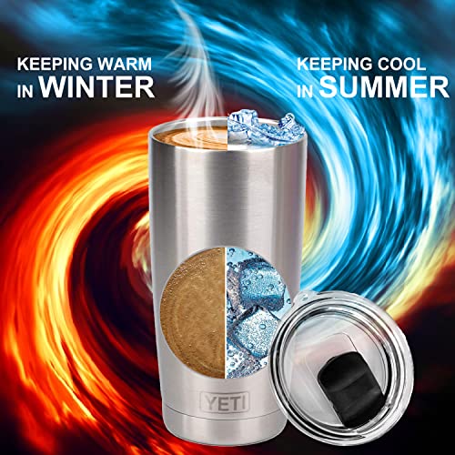 Compatible with YETI Rambler, Ozark Trail, Old Style Rtic, and More - Magnetic Slider Switch Spill Proof Tumbler Cover (Black 30oz 1Pc)