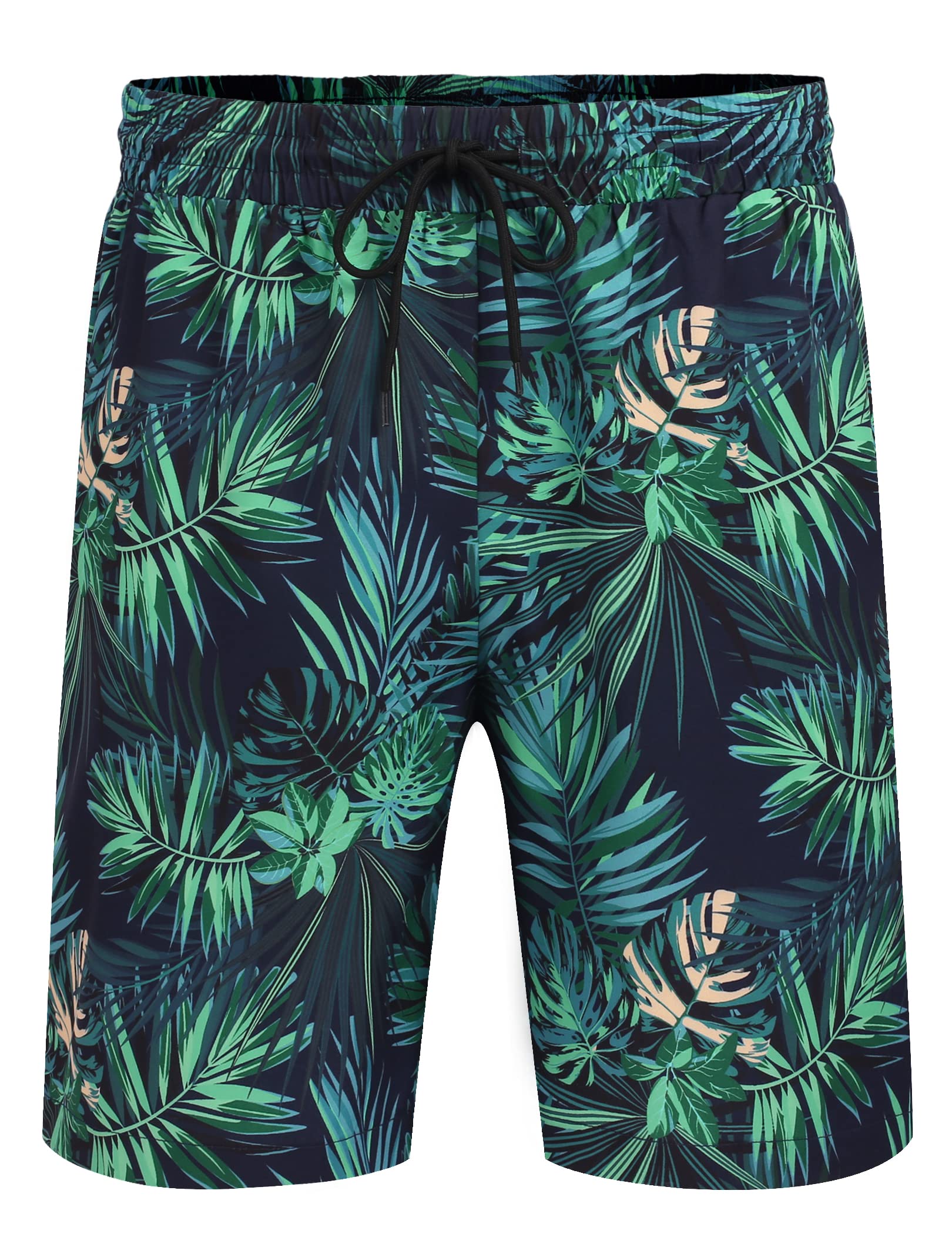 COOFANDY Men Swim Trunks 9 Inch Inseam Bathing Suit Hawaiian Beach Shorts Pocket