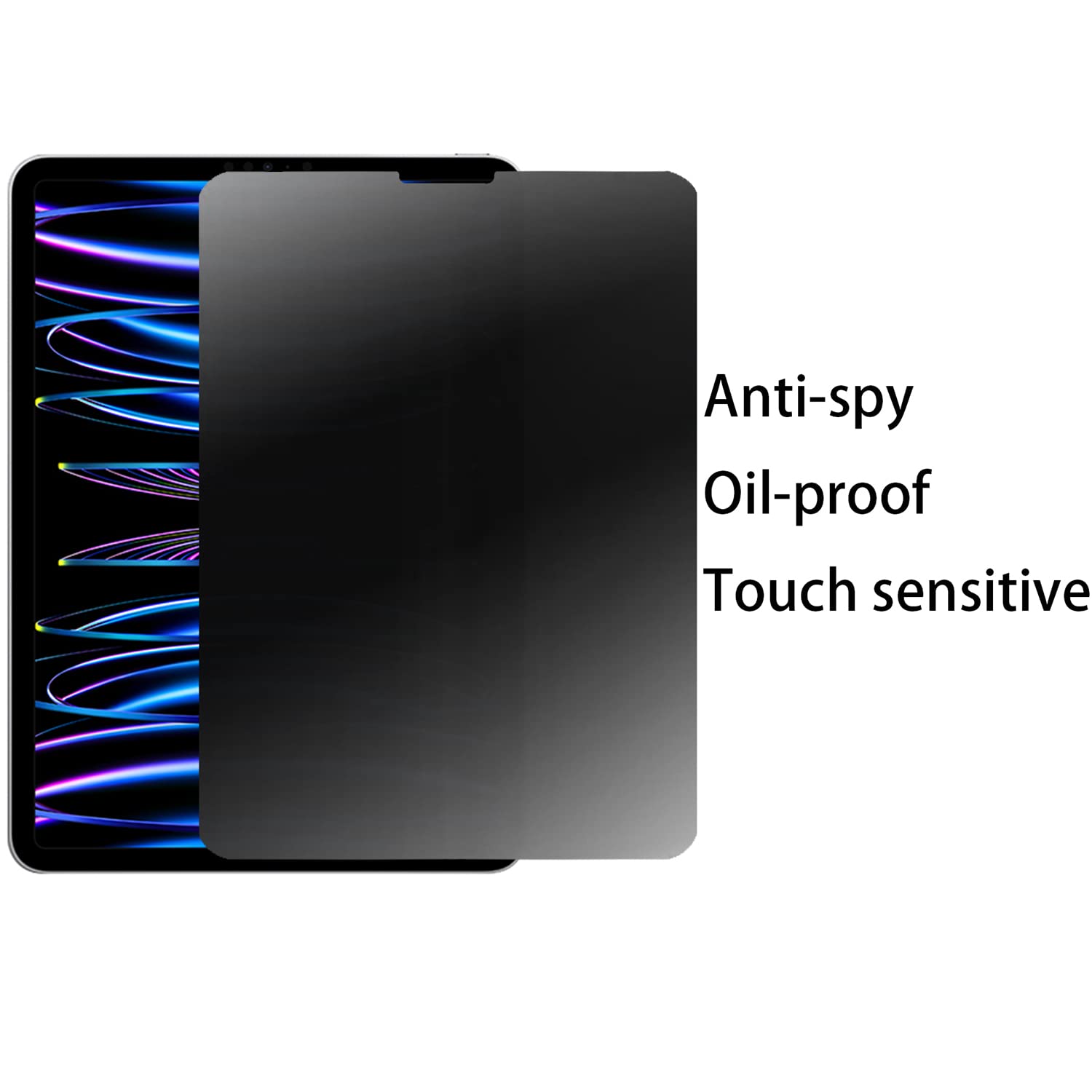 BWEDXEZ Privacy Anti-Glare Screen Protector Anti-Spy Soft Film Suit for iPad Pro 12.9 inch 2022 2021 2020 2018 Matte Anti-Peeping