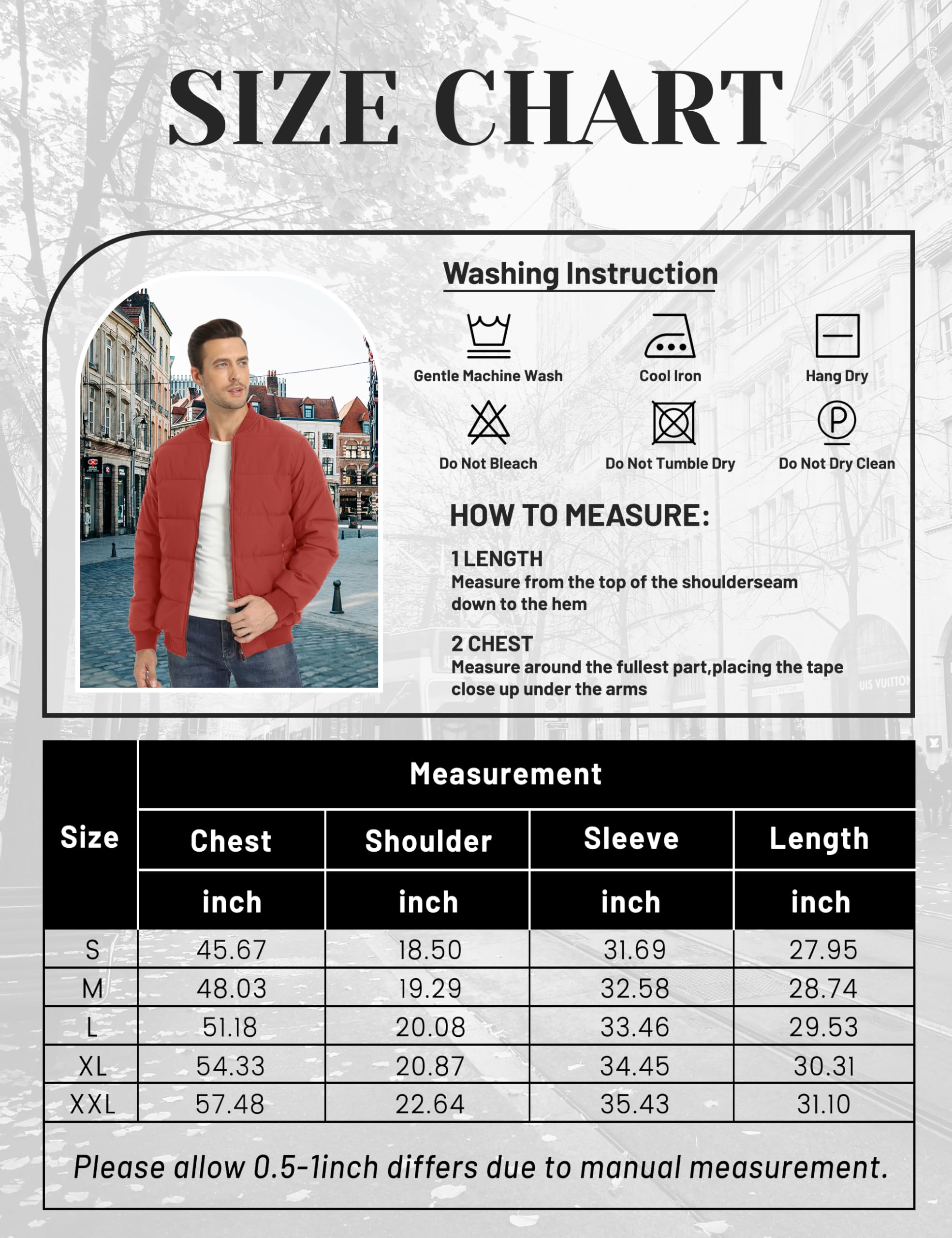 TACVASEN Bomber Jacket Men Work Casual Varsity Lightweight Winter Warm Jackets for Men