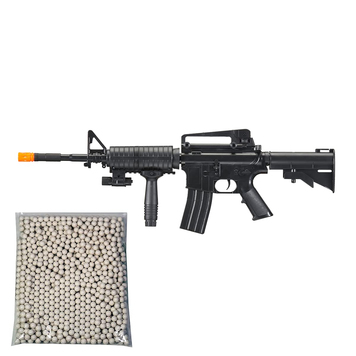 GoldenBall M4A1 Spring Airsoft Rifle Carbine M4 AR15 AR-15 with 1000 Rounds Bag of BBS