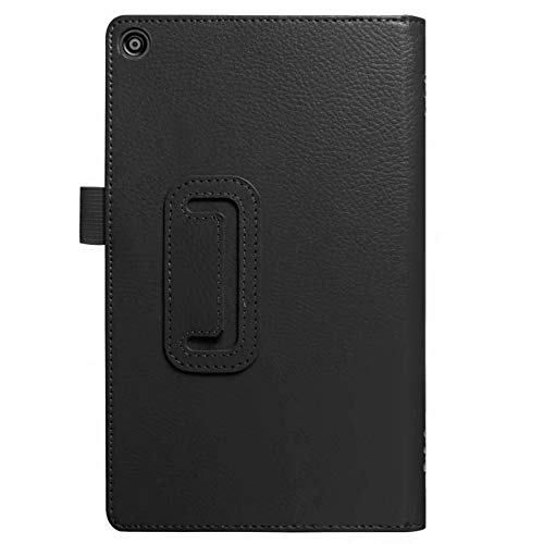 for Amazon Kindle Fire HD8 7th 8th Generation (2017/2018 Release Version) Tablet Cover,Ultra Slim Lightweight Folio Stand Leather Case for Kindle Fire HD 8 7th 8th Gen 8inch (Li-Black)