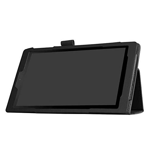 for Amazon Kindle Fire HD8 7th 8th Generation (2017/2018 Release Version) Tablet Cover,Ultra Slim Lightweight Folio Stand Leather Case for Kindle Fire HD 8 7th 8th Gen 8inch (Li-Black)
