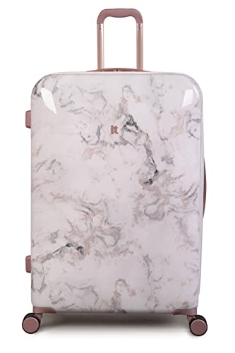 it luggage Sheen 31" Hardside Checked 8 Wheel Expandable Spinner, Marmo Rose Print, 32"