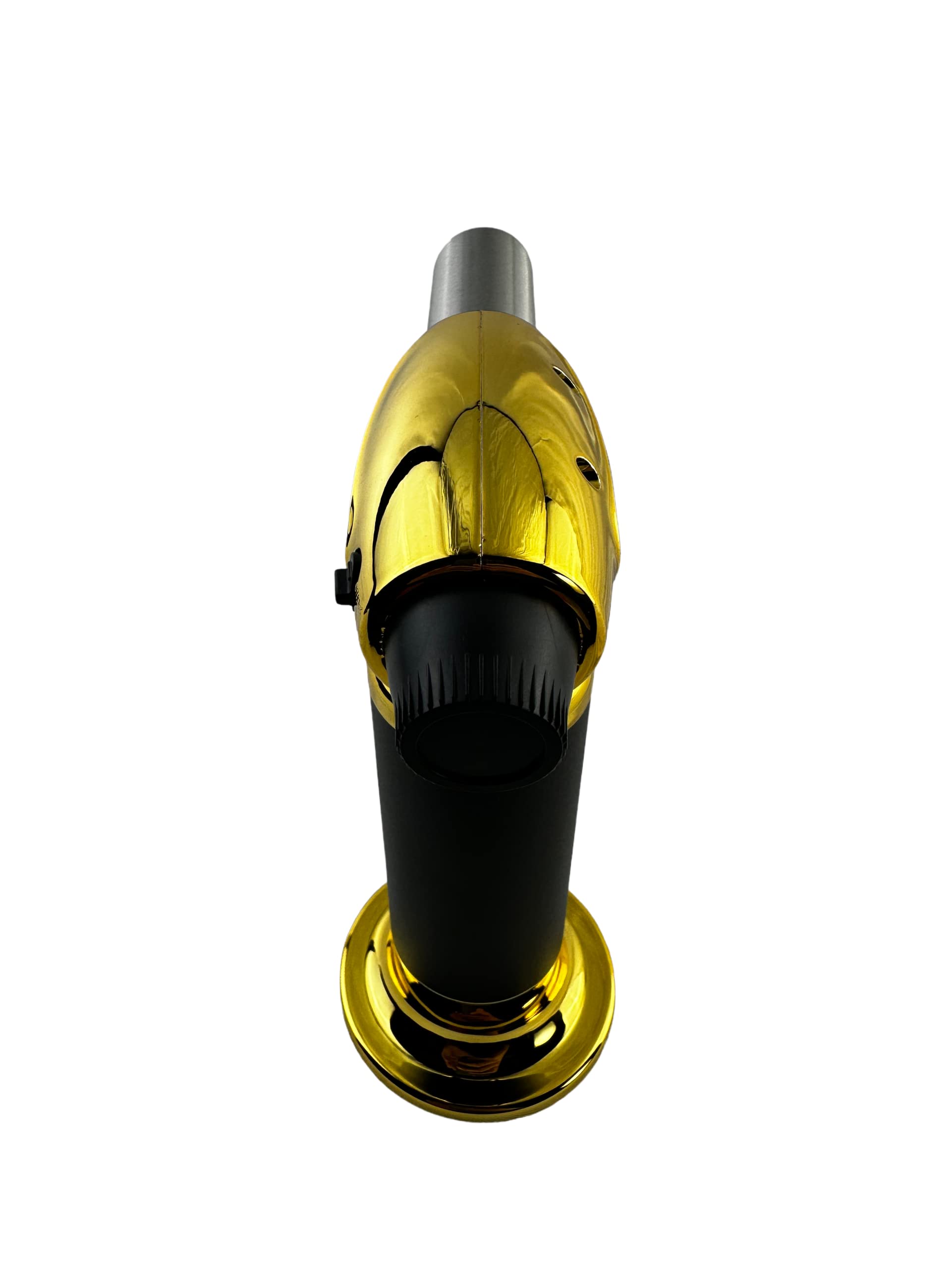 Space King Chrome Finish Wind-Proof Torch Lighter - Adjustable Flame - Child-Lock - Perfect for Camping, Kitchen, Backyard, Travel, Beach, BBQ, Mountain, Outdoors, Travel, Garage, and More. (Gold)