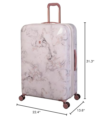 it luggage Sheen 31" Hardside Checked 8 Wheel Expandable Spinner, Marmo Rose Print, 32"