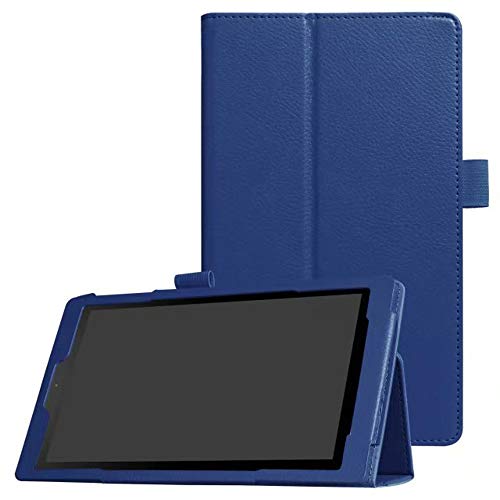 for Amazon Kindle Fire HD8 7th 8th Generation (2017/2018 Release Version) Tablet Cover,Ultra Slim Lightweight Folio Stand Leather Case for Kindle Fire HD 8 7th 8th Gen 8inch (Li-Black)
