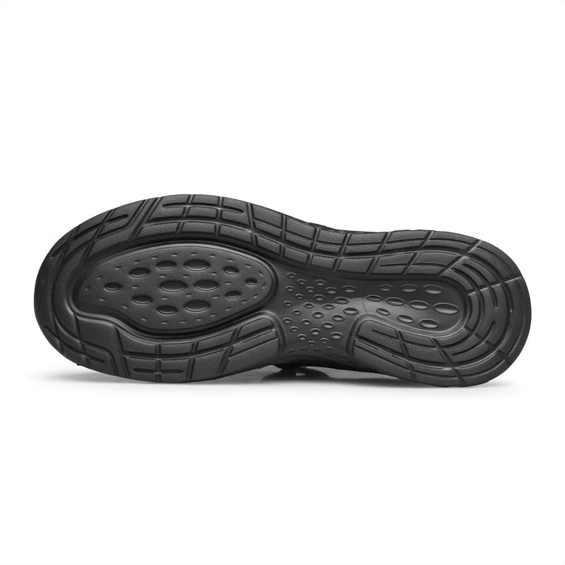 vibdiv Mens Non Slip Walking Sneakers Shoes - Lightweight Breathable Casual Mesh Slip on Running Shoes Comfortable for Men (AllBlack, Adult, Men, Numeric_10, Numeric, us_Footwear_Size_System, Medium)