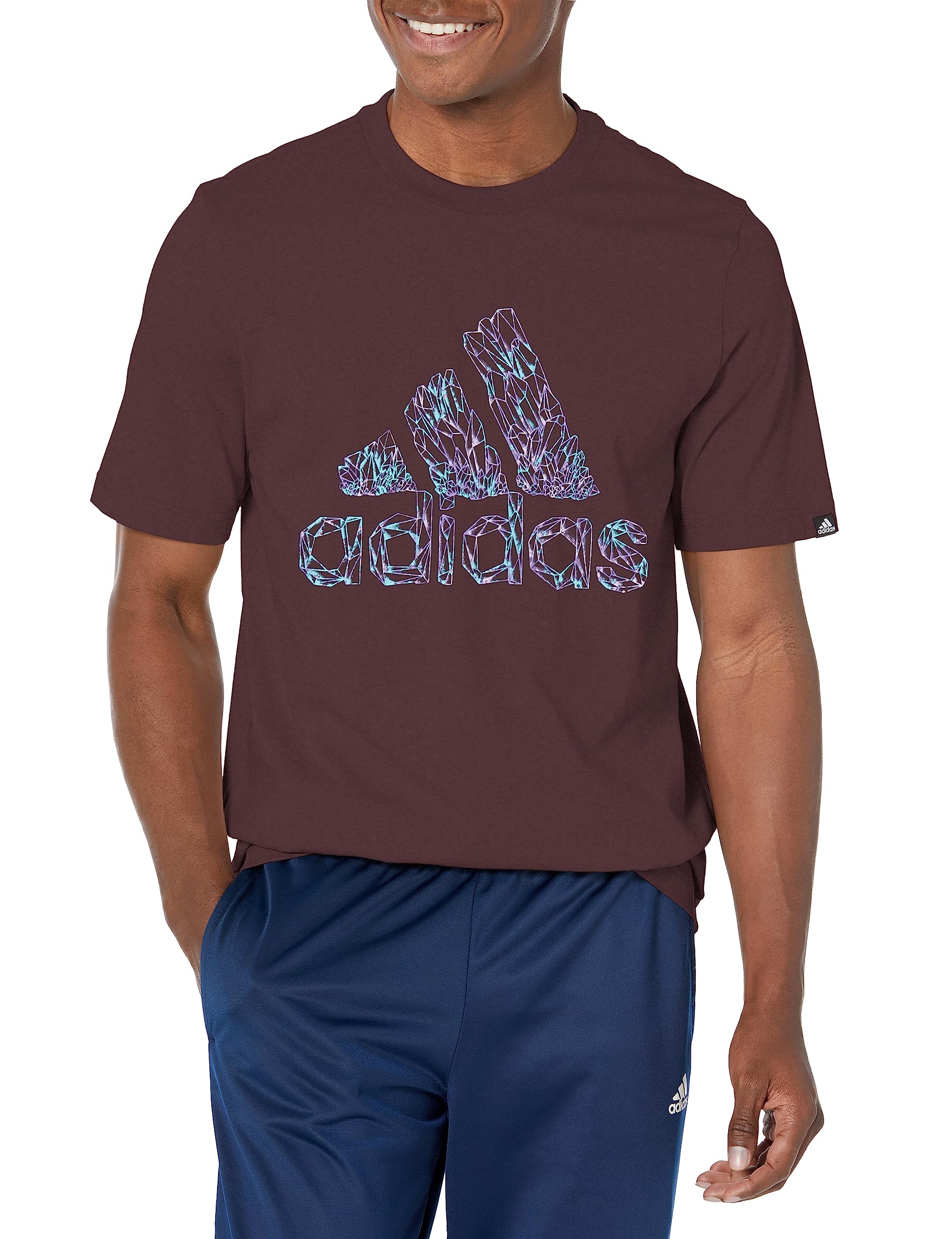 adidas Men's Mystic Fill T-Shirt, Shadow Brown, Medium